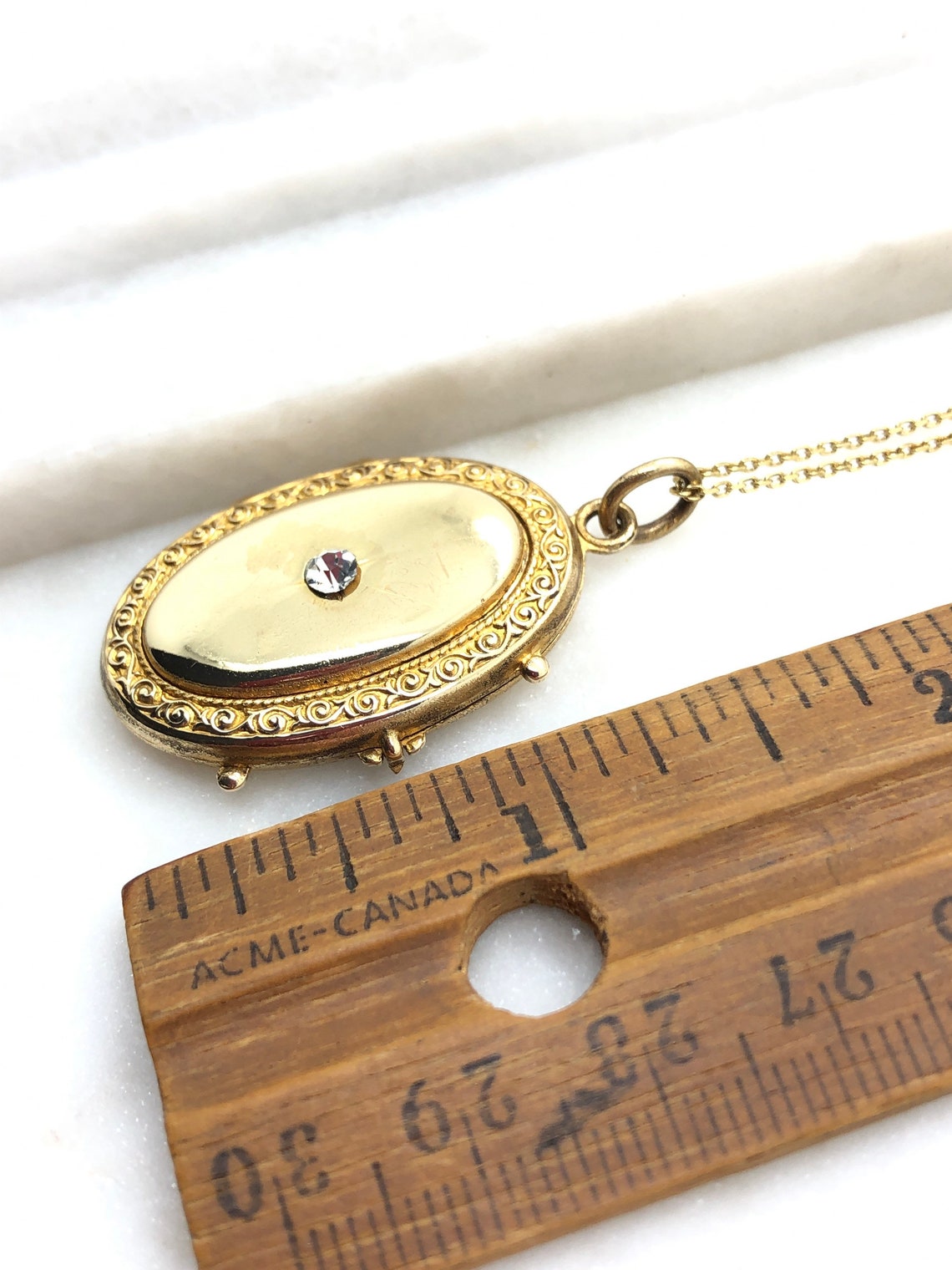 Victorian Pinchbeck Oval Locket Pendant Necklace - Etsy