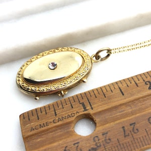 Victorian Pinchbeck Oval Locket Pendant Necklace - Etsy