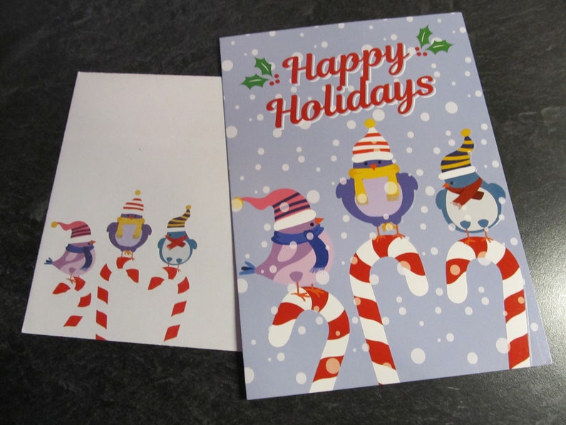 8 Different Christmas Cards W/ Matching Printed Envelopes / - Etsy