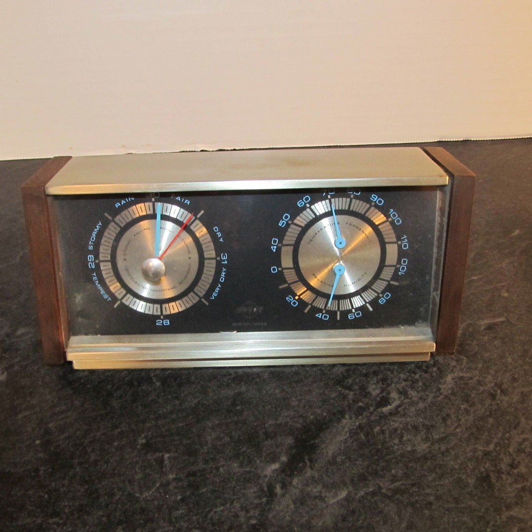 Vintage MCM Swift & Anderson Desktop / Tabletop Weather Station ...