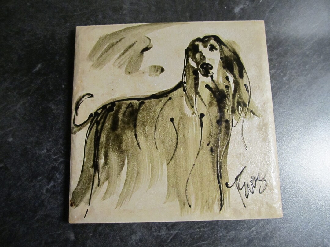 Afghan Hound Plate Tile/ You Choose / Denmark Tove Svendsen - Etsy