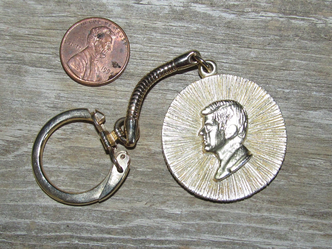 Vintage JFK John Kennedy Coin Medal Keychain "ask Not What Your Country ...