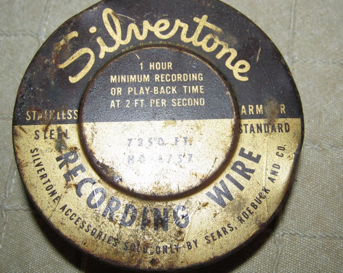 Vintage Sears Roebuck and Co - Silvertone Recording Wire in Original ...