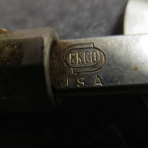 Vintage / Antique Wooden Handle Ekco Ecko Tool Steel Tempered Manual ...