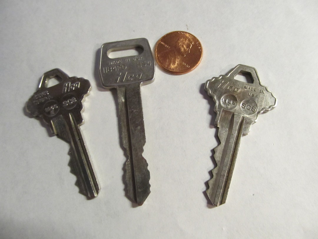 3 Vintage ILCO Keys / Door Keys SC8 1145E / 1184FD H54 / - Etsy Canada
