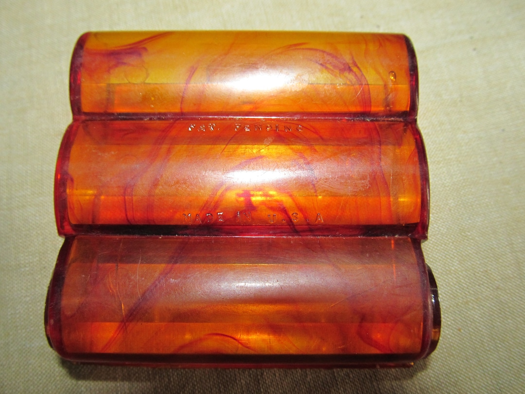 Vintage Tortoise Shell Lucite Lipstick Case / Purse Handbag Makeup Case ...