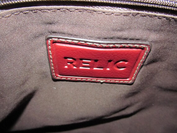 Vintage Relic Deep Red Faux Pebbled Leather Double Ha… - Gem