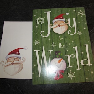 8 Different Christmas Cards W/ Matching Printed Envelopes / Season's ...
