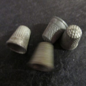 4 Different Vintage Monopoly Thimble Game Pieces Replacement Thimble ...