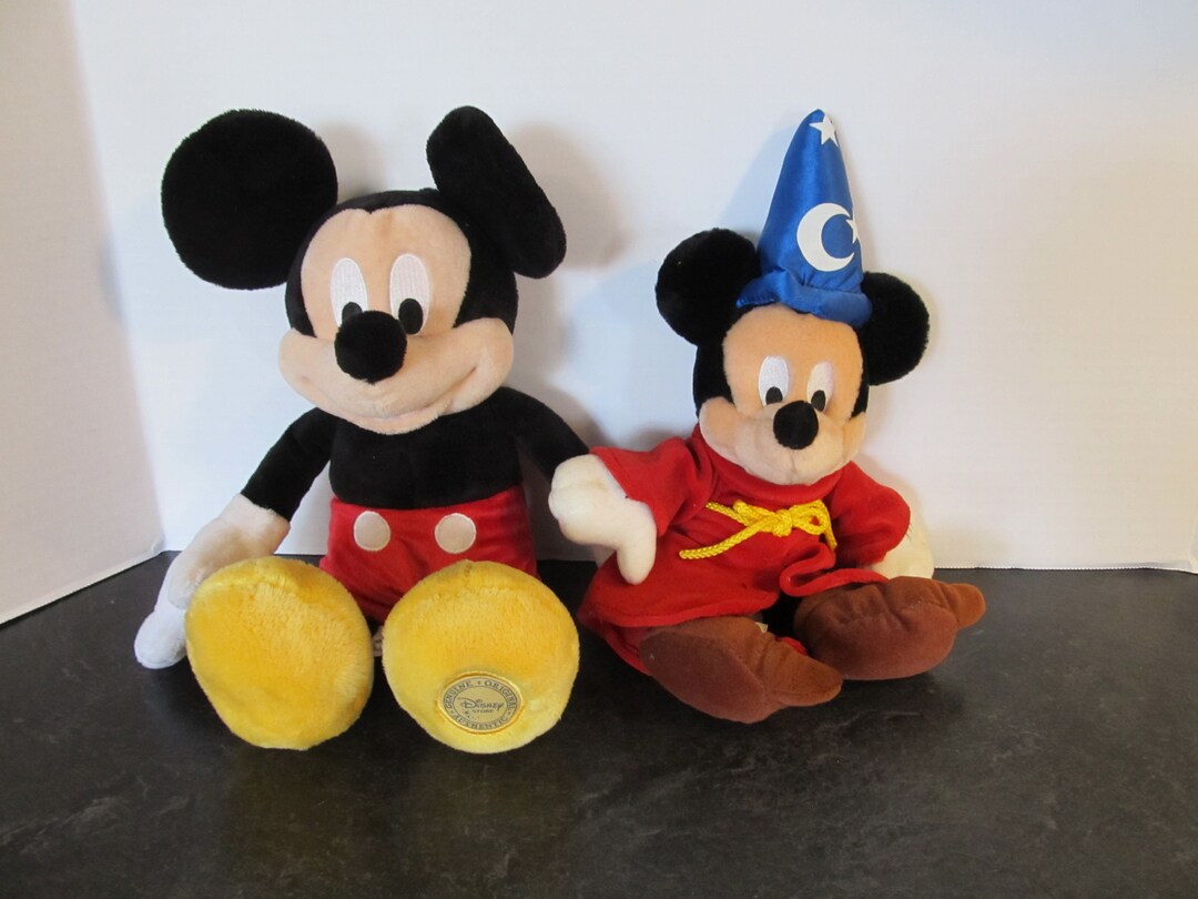 2 Vintage Walt Disney Mickey Mouse Stuffed Plush 15 - Etsy