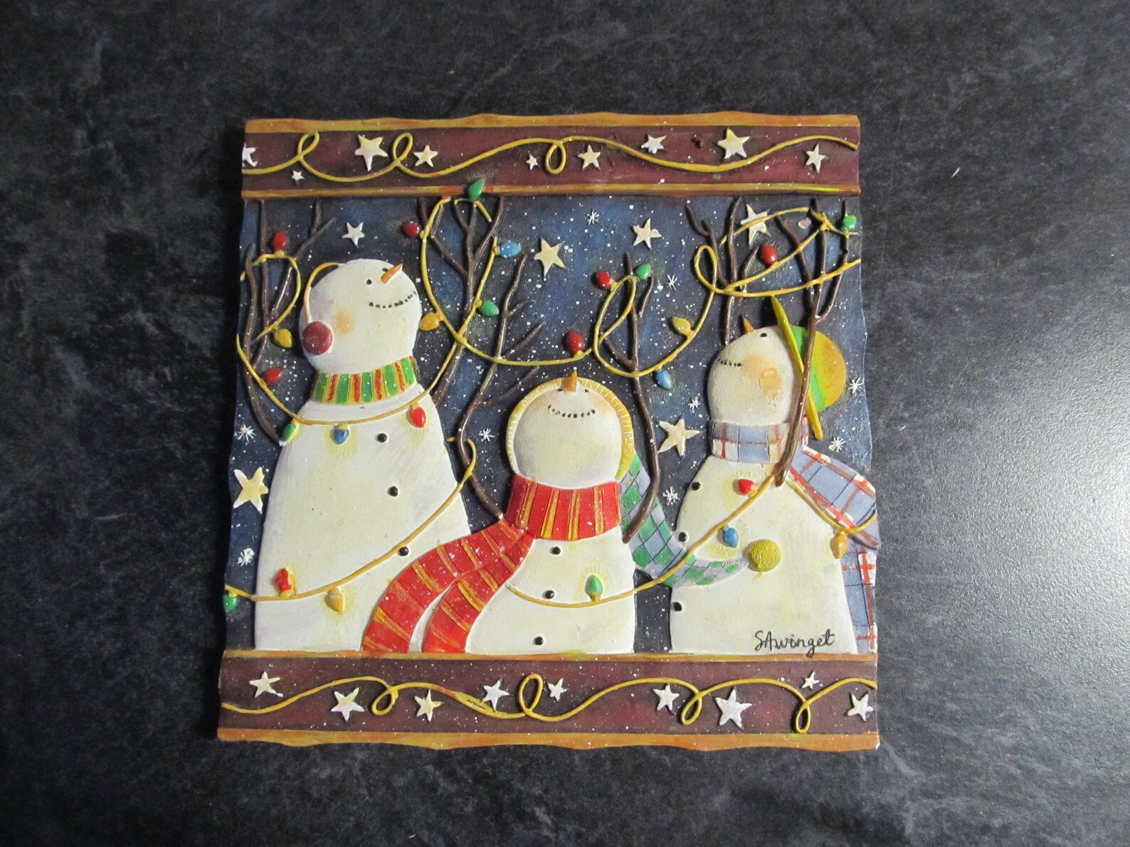 Vintage Susan Winget Snowman Wall Hanging Resin Tile Snowmen - Etsy Vintage Susan Winget Snowman Wall Hanging Resin Tile Snowmen - Etsy