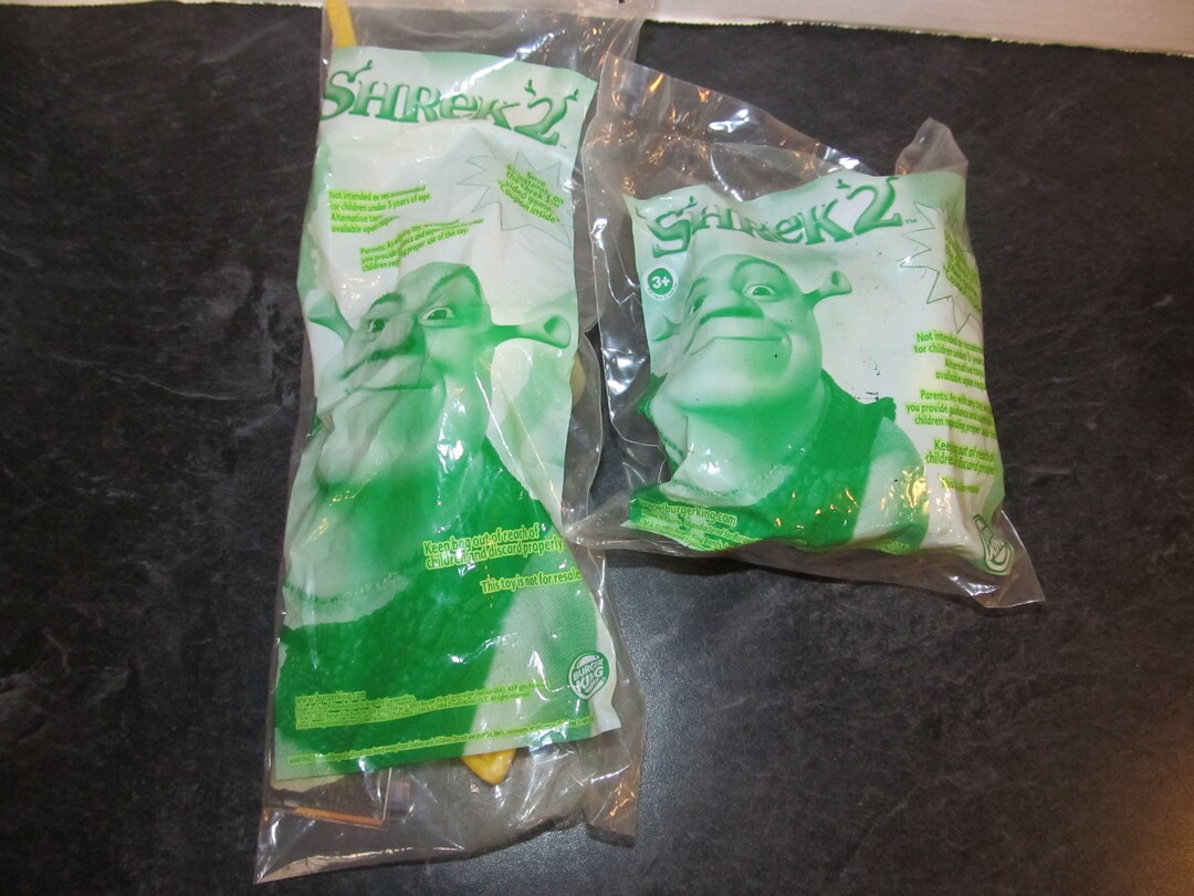 2 Burger King Kids Meal Shrek 2 Toys /jail Break Shrek & Fiona White ...
