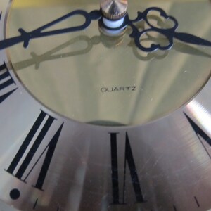 Vintage Benchmark Quartz Anniversary Mantle Clock / Glass Dome /brass ...