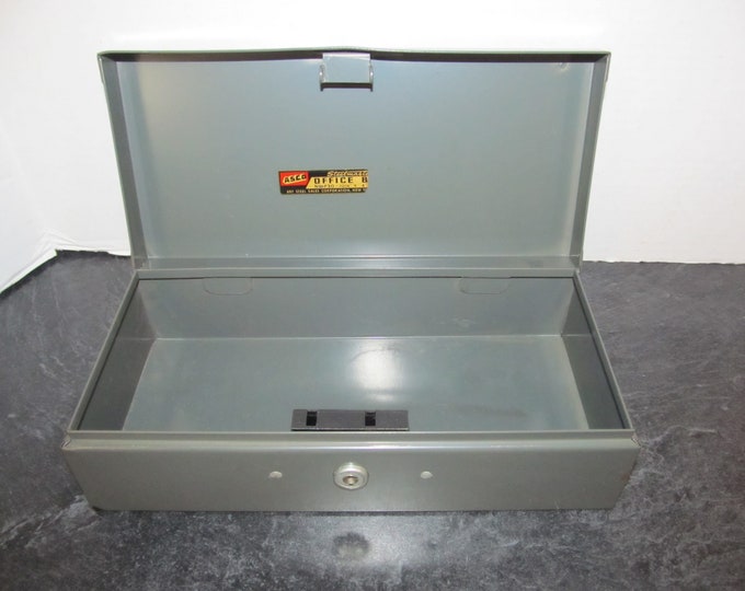 Vintage Asco Steelmaster Office Bond Box NO Key - Box ONLY - Green ...