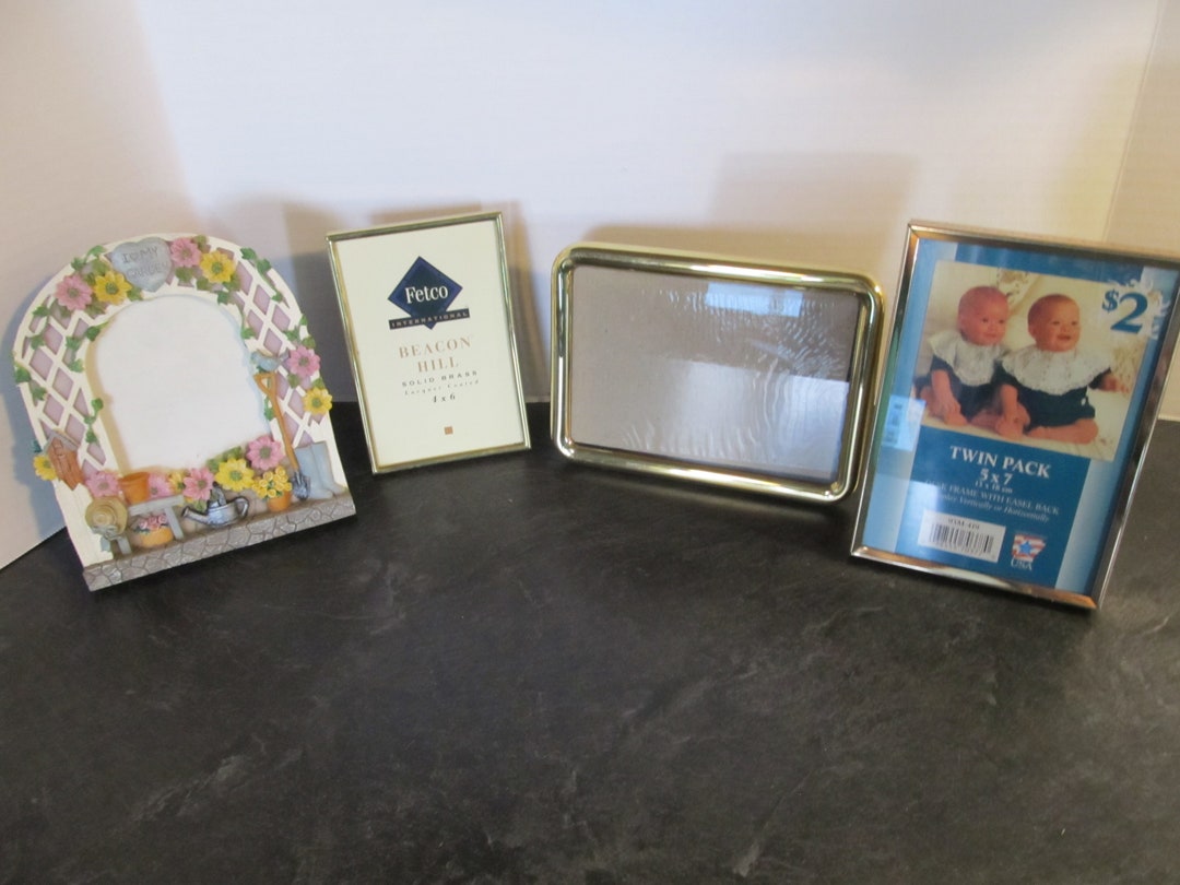 4 Vintage Picture /photo Frames - I Love My Garden Resin Frame/ Rounded ...