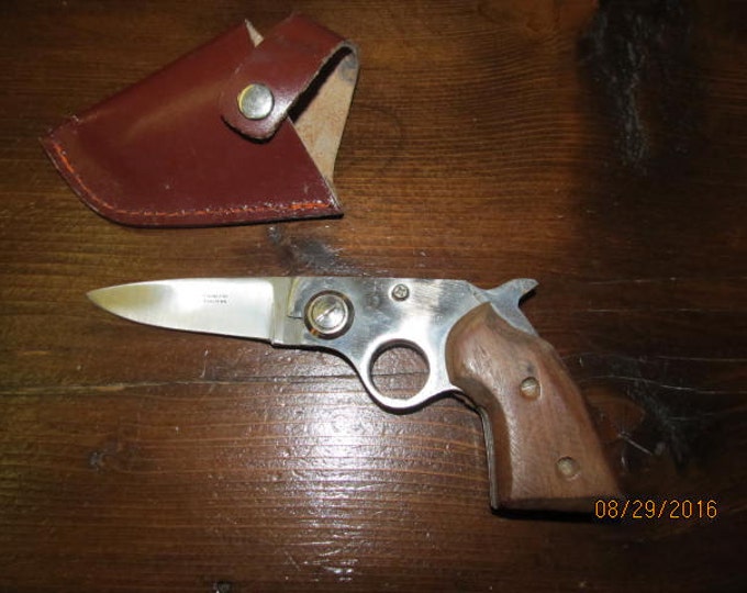Vintage Pakistan Gun Knife Lockback Gun Shaped Knife With Original ...