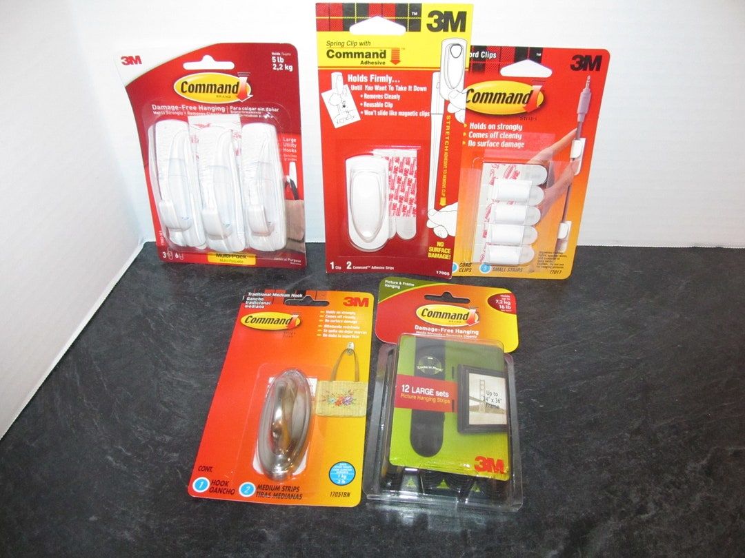 5 Packages 3M Command Products New 12 Large Picture Hanging Strips ...