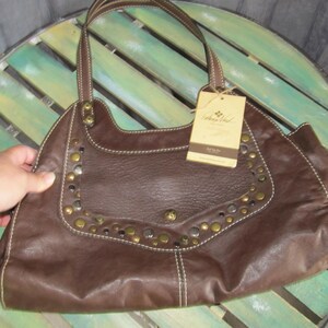 Patricia Nash Leather Ergo Satchel Purse Bag/ Soft Veg Tan Collection ...