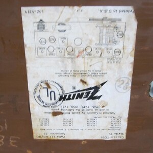 Vintage 1951 Zenith AM FM Tube Radio Chassis 7C05 - Untested as is Not ...