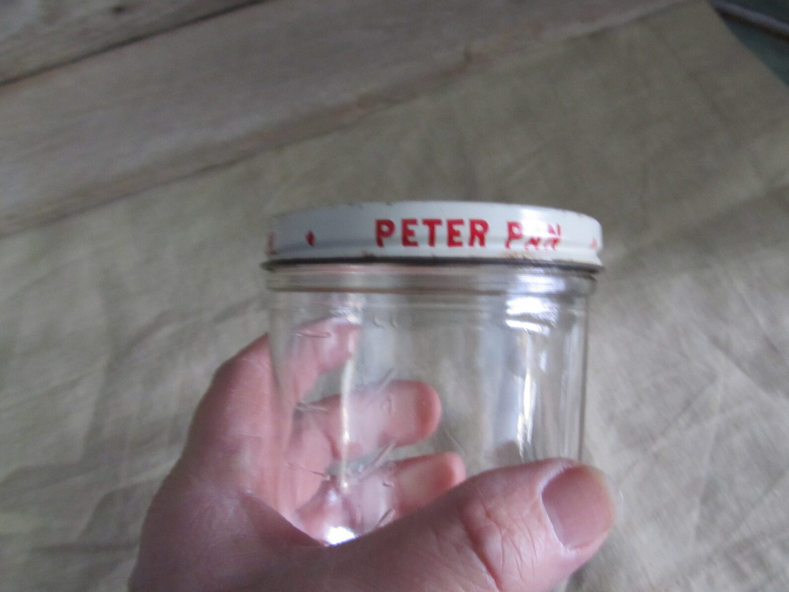 Vintage Peter Pan Smooth Peanut Butter Glass Jar With Lid ~ P-nuttiest ...