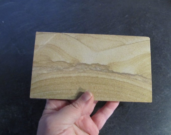 Picture Sandstone Slice / Slab Jasper Plaque 6 1/2 X 3 3/4 Flat ...