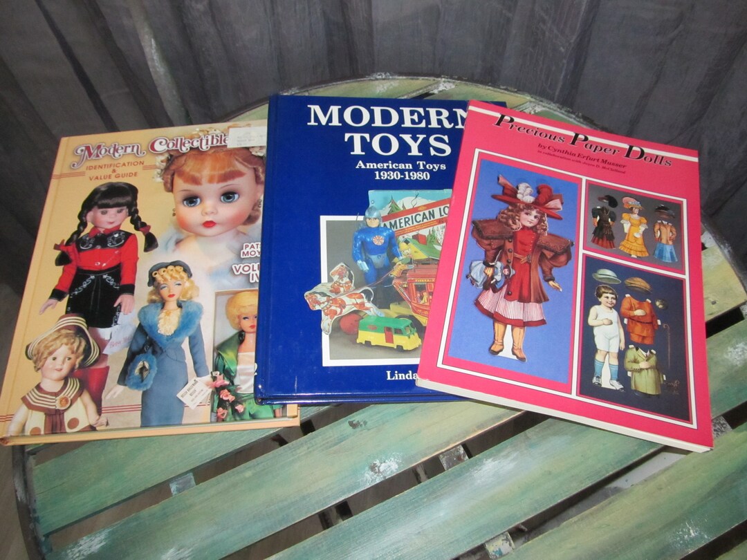 3 Collectors Books Precious Paper Dolls Modern Toys 1930-80 & Modern ...