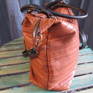 Vintage IL DUCA Genuine Leather Carryall Bag Italian Purse Handbag ...