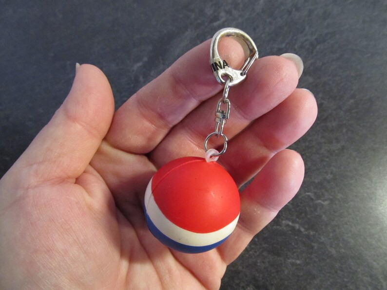 2 Pepsi Logo Red White & Blue Foam Ball Keychains / Pepsi - Etsy
