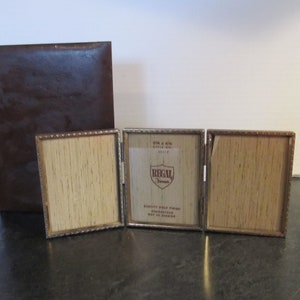 Vintage Regal Frames #4041T Tri-fold Embossed Brass Photo Frame -3 1/4 ...