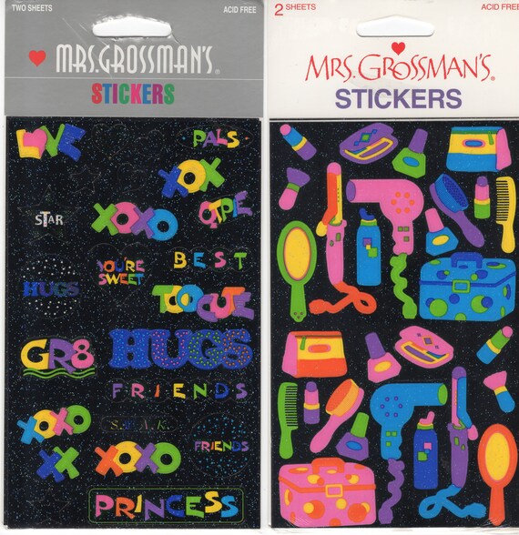 Mrs Grossman Stickers Packs 2003 Glitter Glam Cosmetics Make - Etsy