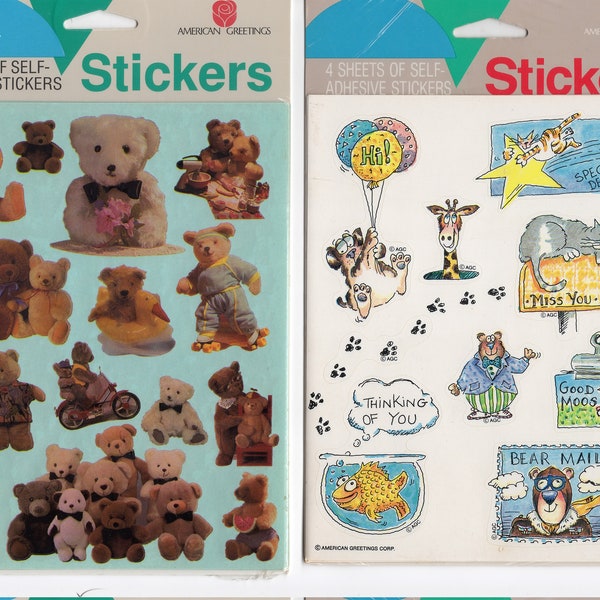 Teddy Bear Stickers - Etsy