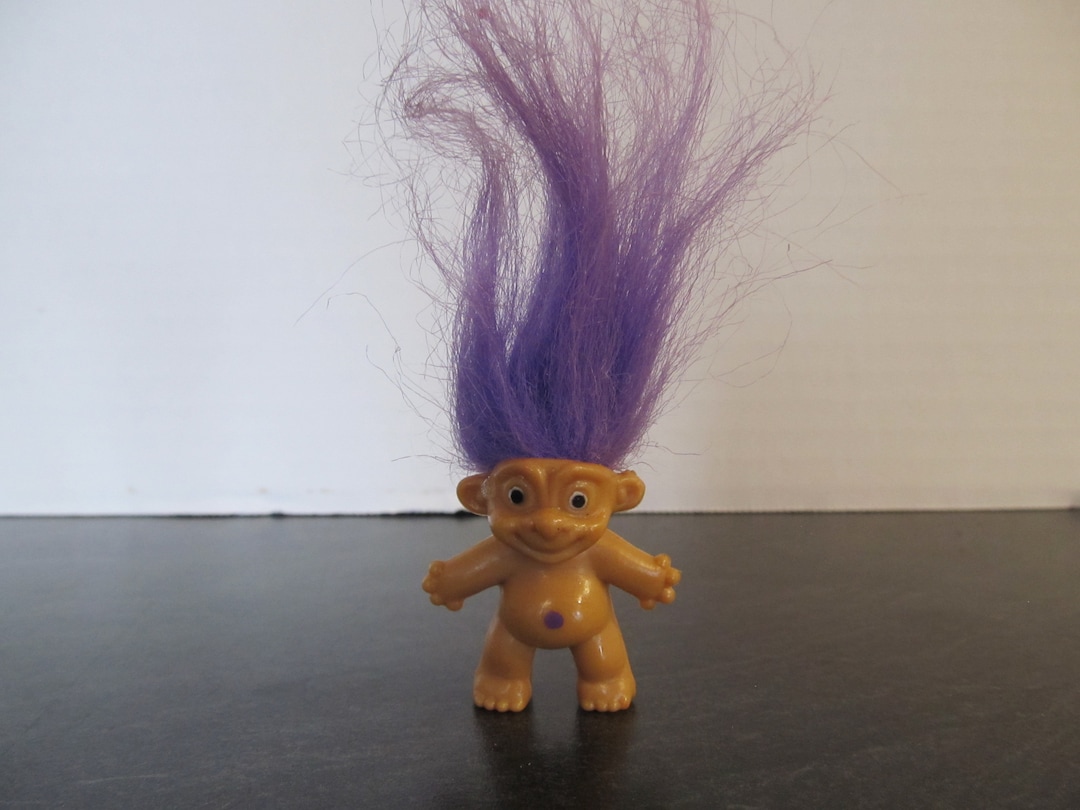 Vintage Purple Haired Good Luck Troll Pencil Topper 4 Tall With Hair - Etsy