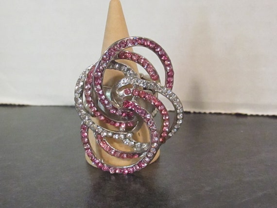 6 Vintage Costume Rings Assortment Lot - Metal Silver… - Gem