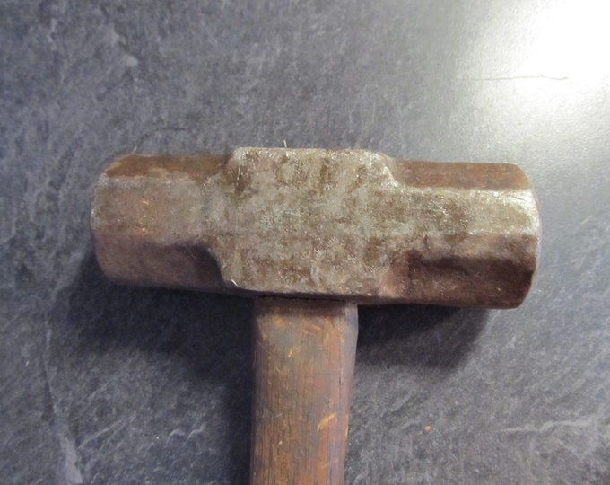 Vintage 3 Lb 4 Oz Sledge Hammer / Blacksmith Anvil Hammer / Wood 14 1/4 ...