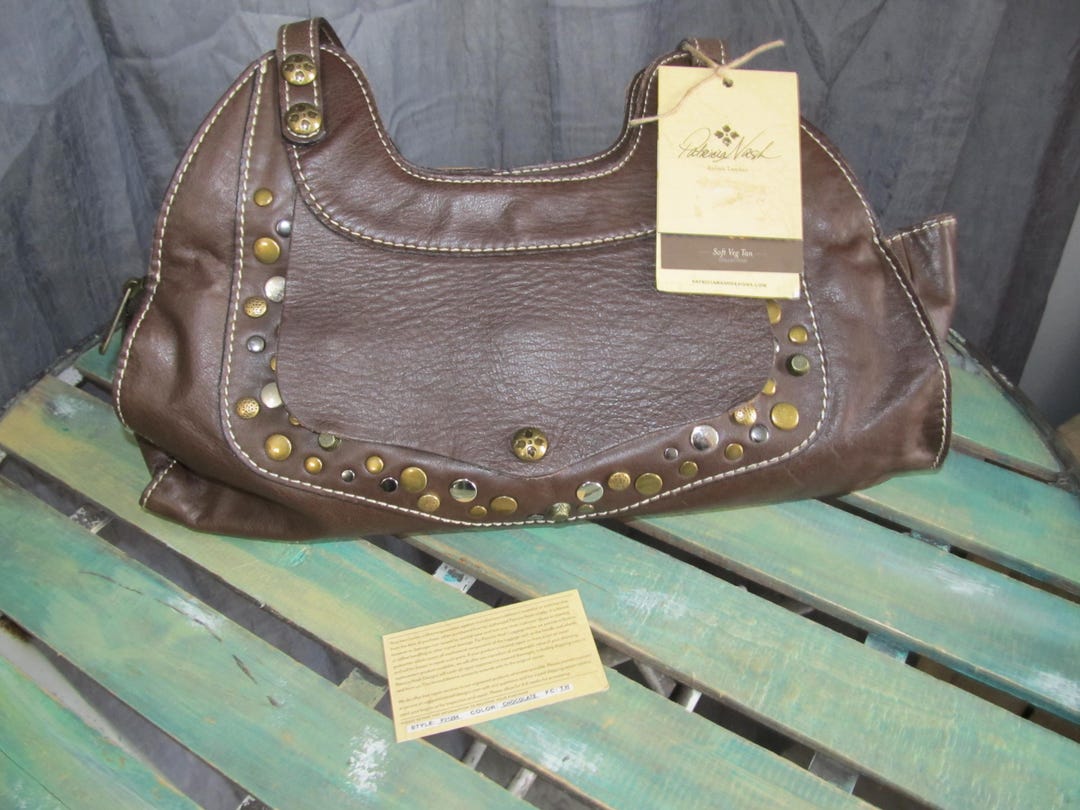 Patricia Nash Leather Ergo Satchel Purse Bag/ Soft Veg Tan Collection ...