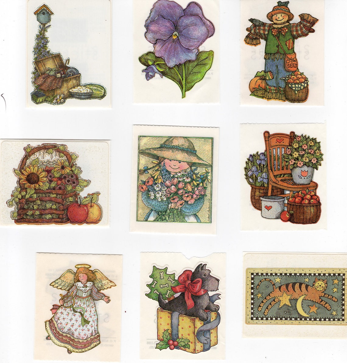 Vintage 1980's Stickers RA Lang Card Company You | Etsy