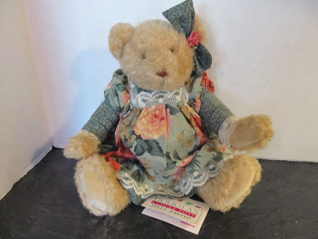 Vintage Douglas Cuddle Toys Fully Jointed Little Cuddlers Teddy Bear 13 ...