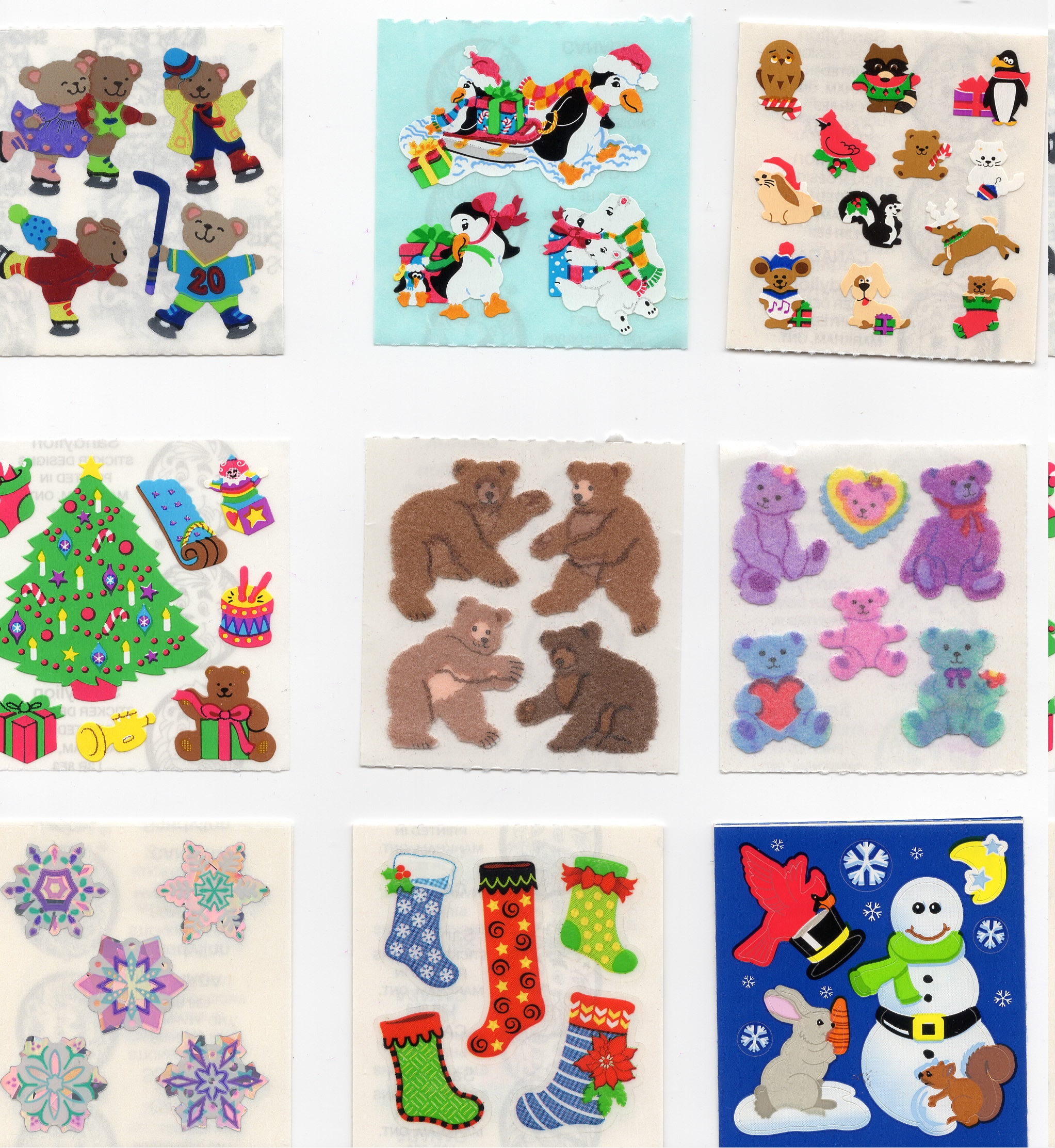 Stickers Scrapbooking Craft Supplies & Tools ANIMALS IN LOVE Fuzzy ...