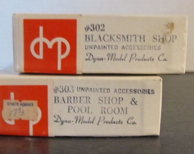 2 Vintage Dyna Model HO Scale Unassembled Kits /#302 Blacksmith Shop ...