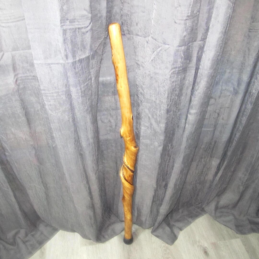 36 1/2" Hand Carved - Natural Vine Spiral Twisted Hiking Walking Stick ...