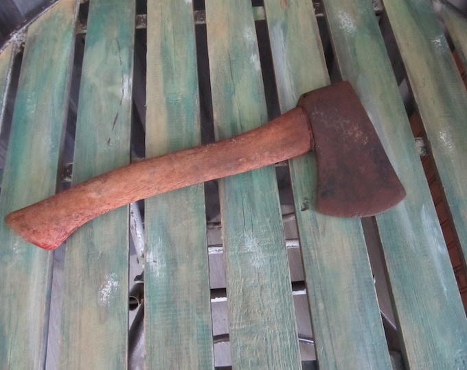Vintage Old Solid Heavy Cast Iron Camp Hatchet Axe 5 Long 3 1/4 Edge ...