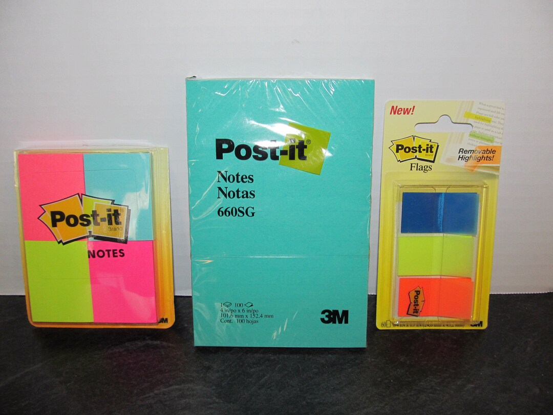 NOS 3M Post-it Products / Choice / Post-it Notes Teal Notepad 8 Pack ...