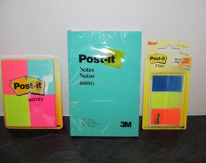 NOS 3M Post-it Products / Choice / Post-it Notes Teal Notepad 8 Pack ...