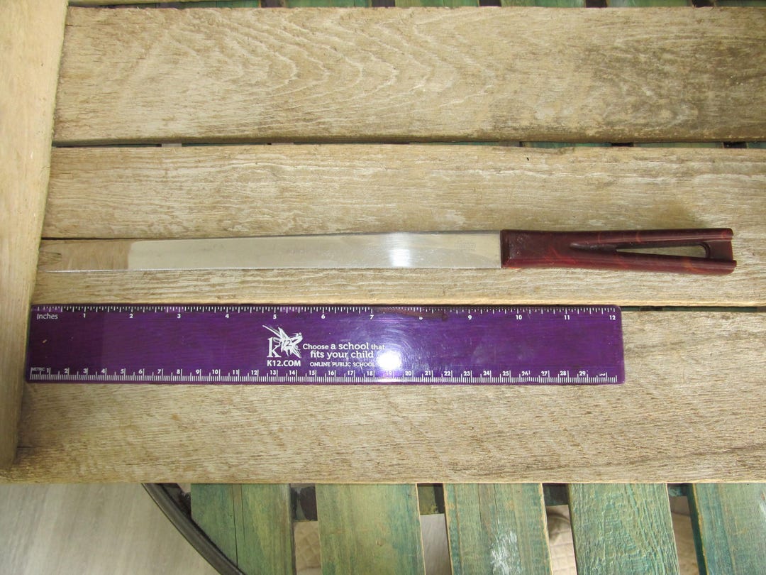 Vintage Stanley Stanhome Bakelite Large Kitchen Bread Slicer Knife 14.5 ...