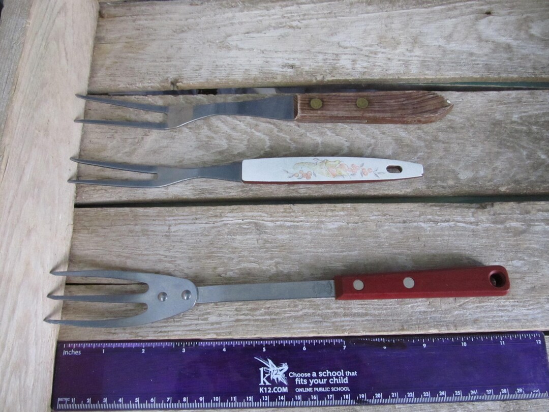 Choice of Vintage Serving Forks / Meat Forks - Ekco Forge 3 Prong ...