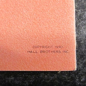 5 Vintage 1940's Hall Brothers Greeting Cards Blank Unused Cards Get ...