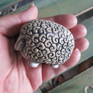 2 Miniature Sheep Figures / Artesania Rinconada Animal 23 Sheep Made in ...