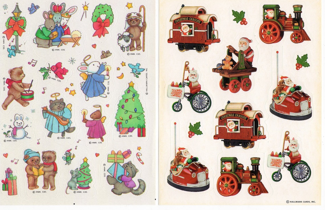 Vintage Hallmark Sticker Sheets you Choose Fuzzy Animals / - Etsy