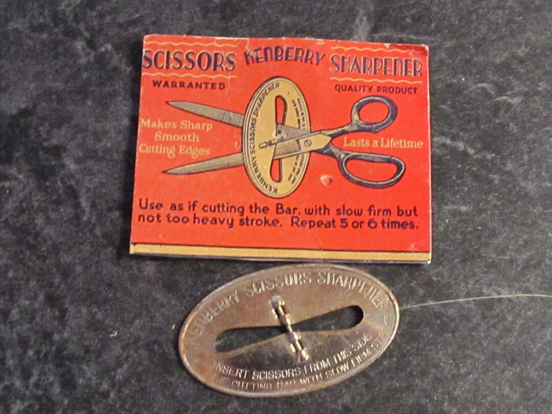 Vintage 1950's MCM Kenberry Scissors Sharpener With Original Cardboard ...