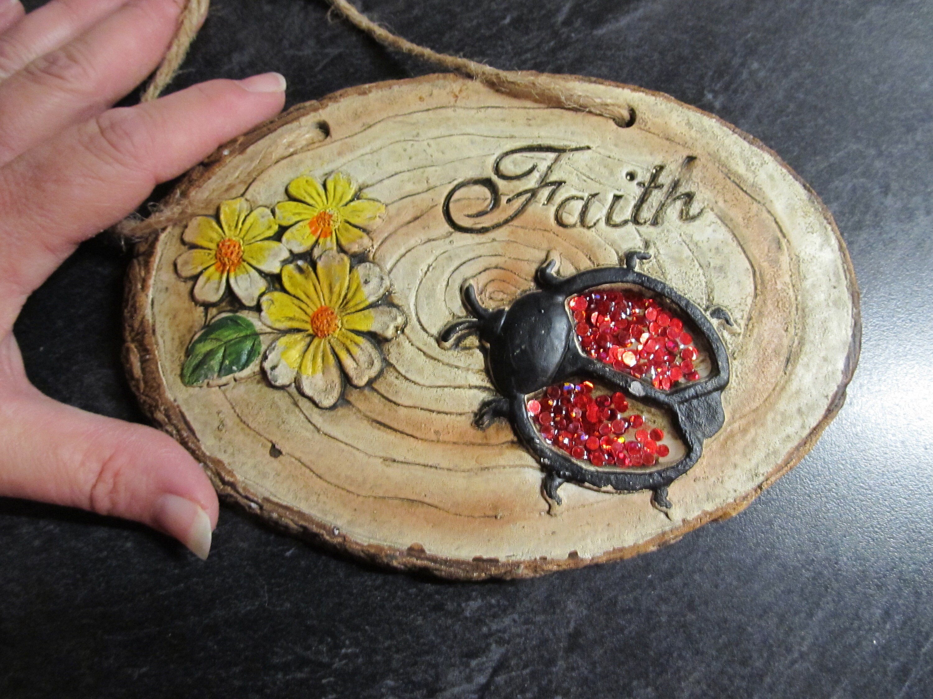 2 Resin Garden Plaques Hanging Signs welcome to My - Etsy